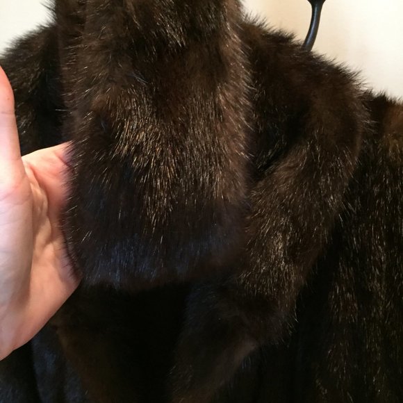 Elan Furs | Jackets & Coats | Dark Mink Long Fur Coat Wear Muff | Poshmark
